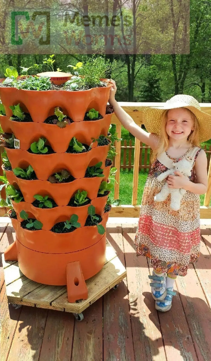 Garden Tower | 50 Plant Composting Vertical Garden Planter
